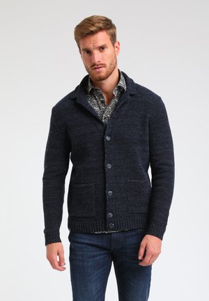 Selected Homme CUBAN COLLAR - Chaqueta de punto - sky captain/azul ...