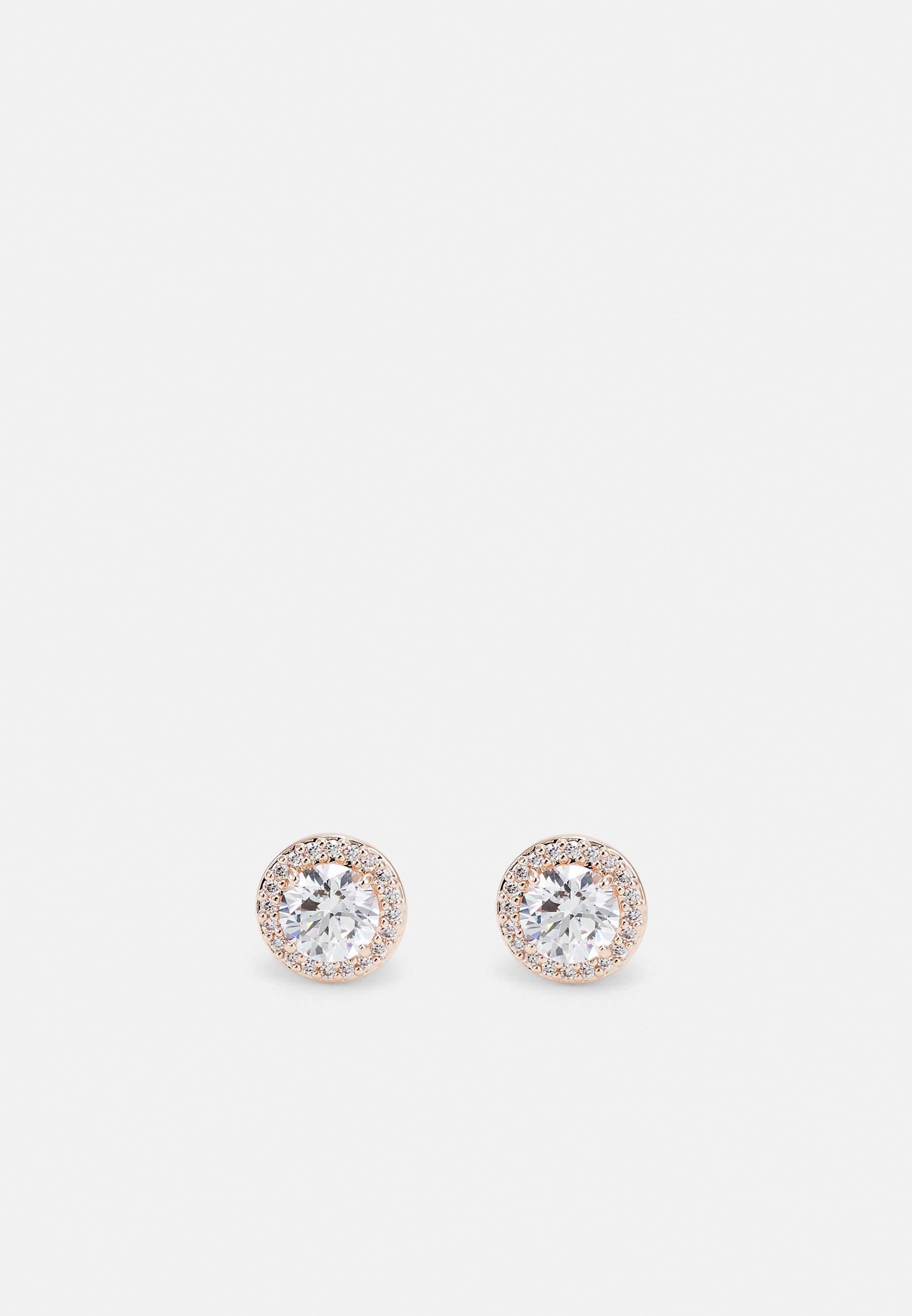Swarovski UNA STUD EARRINGS ROUND CUT PAVE Ohrringe rose gold coloured rosegoldfarben Zalando