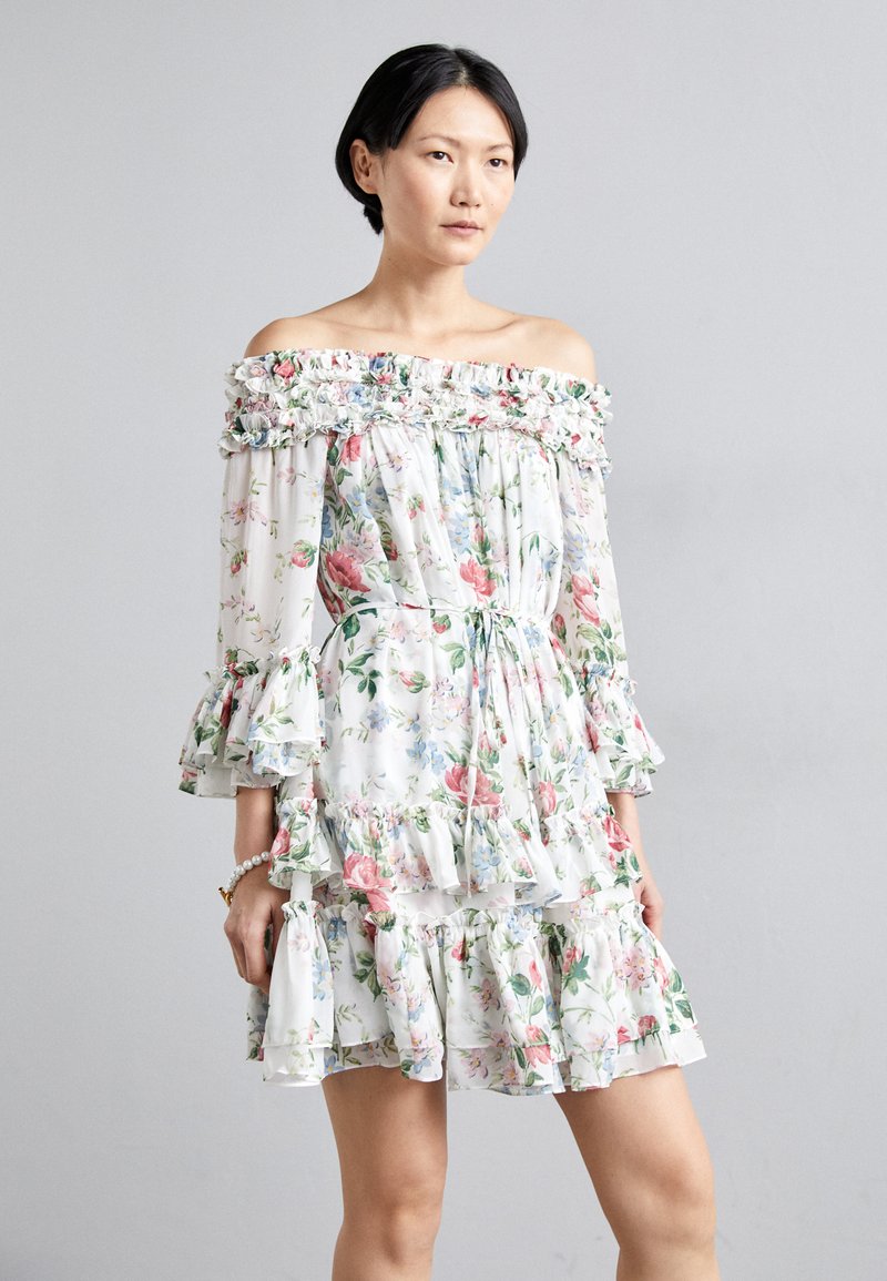 Needle & Thread FLORAL FANTASY OFF SHOULDER MICRO MINI DRESS ...