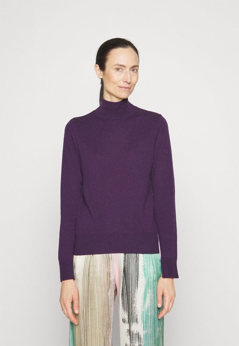 pure cashmere SIMPLE HIGH NECK SWEATER - Strickpullover - deep purple ...