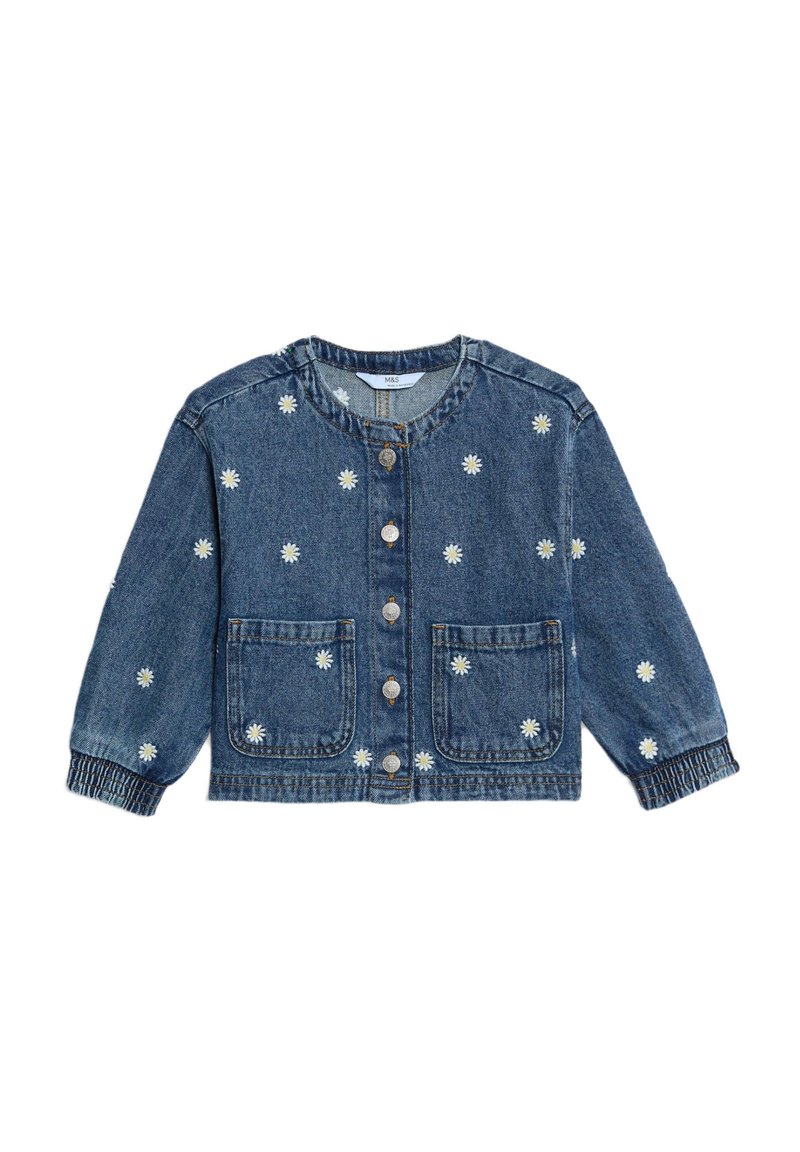 Marks & Spencer FLORAL EMBROIDERED - Giacca di jeans - denim/blu ...