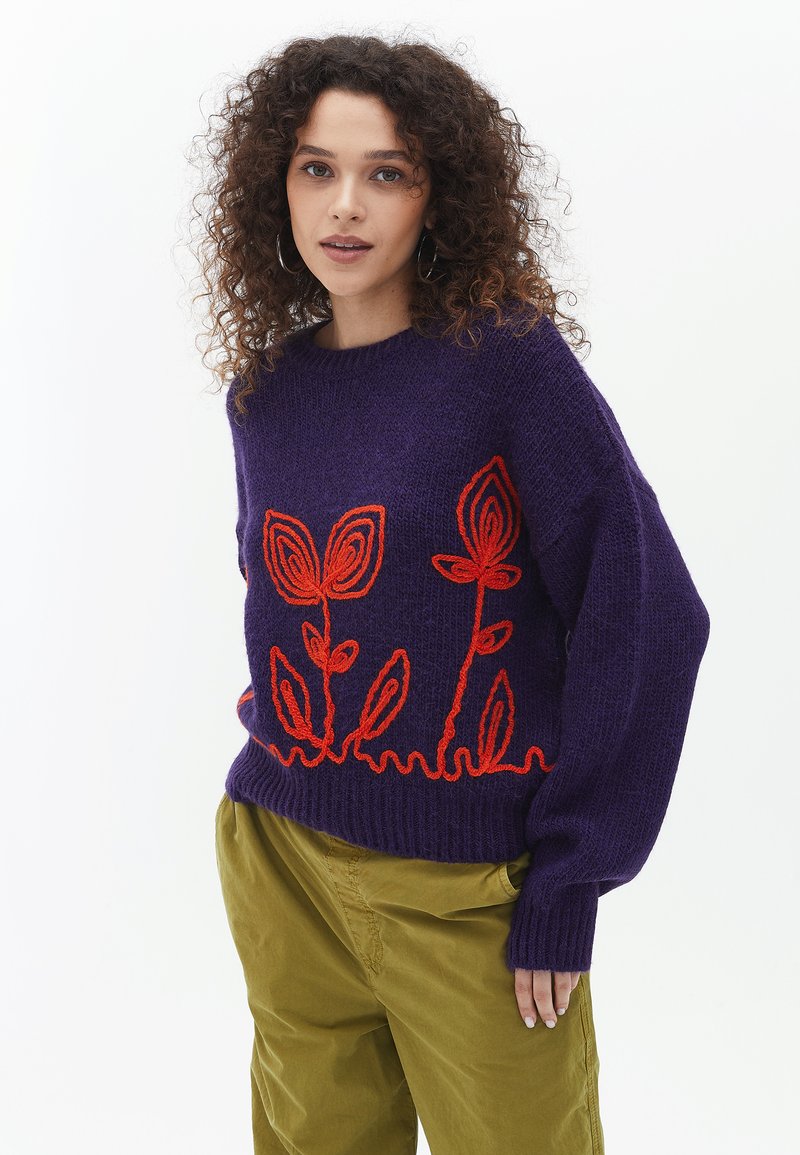 OXXO SOFT TOUCH LOOSE FIT - Pullover - parachute purple/violet chiné ...