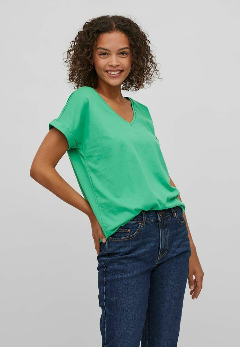 VILA BASIC - T-shirt basic - kelly green/verde - Zalando.it