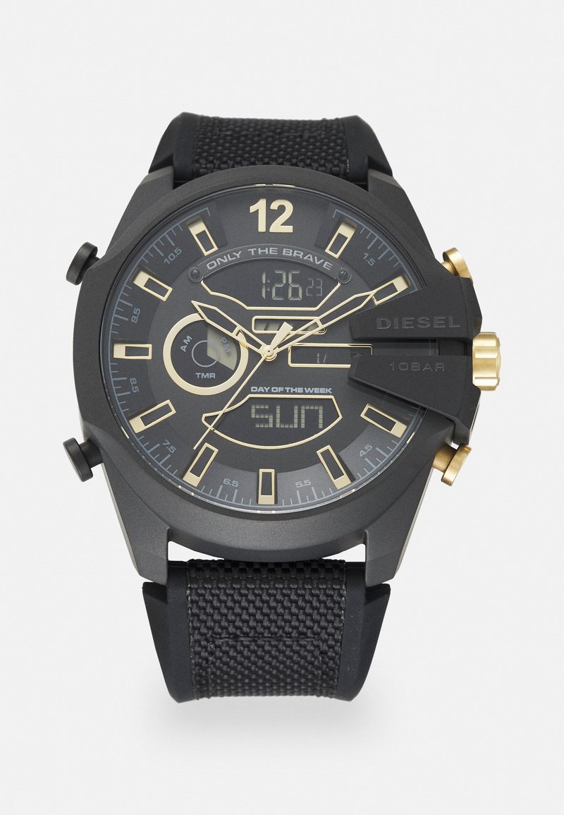 Diesel MEGA CHIEF - Chronograph watch - black - Zalando