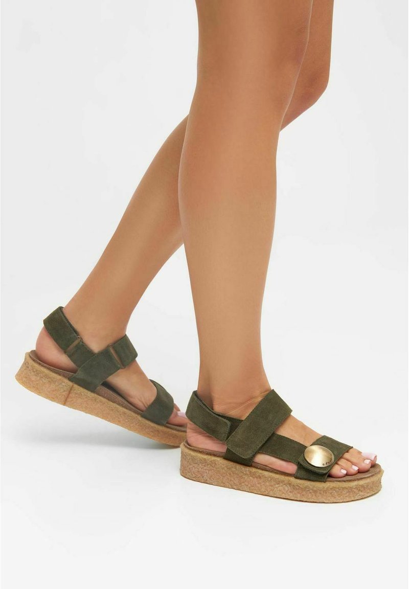 Ca'Shott CASDAGMAR SPORTY - Platform sandals - olive - Zalando.ie