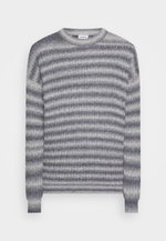 Weekday JOHN OVERSIZED STRIPE - Strickpullover - grey/white faded/grau ...