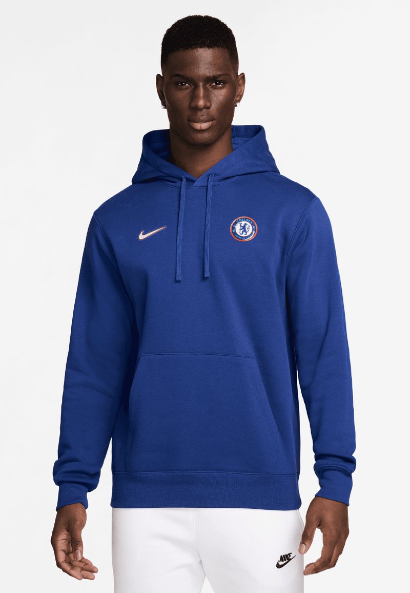 Nike Performance CFC CLUB HOODIE - Club wear - rush blue/white/blue ...