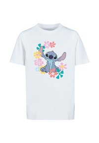 ABSOLUTE CULT LILO AND STITCH - CIRCLE - T-shirt med print - white/vit ...