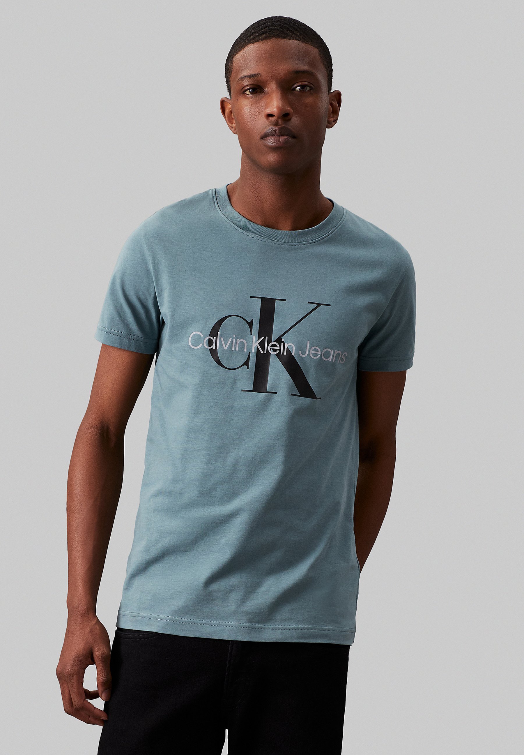 Calvin Klein Jeans MONOGRAM Print T shirt goblin blue blue Zalando