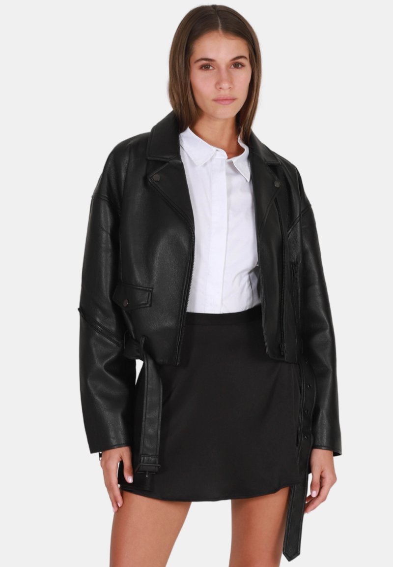 OW Collection BERN - Kunstlederjacke - black/schwarz - Zalando.de