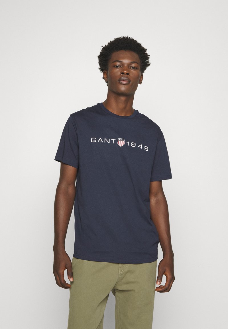 GANT PRINTED GRAPHIC - T-shirts print - evening blue/mørkeblå - Zalando.dk