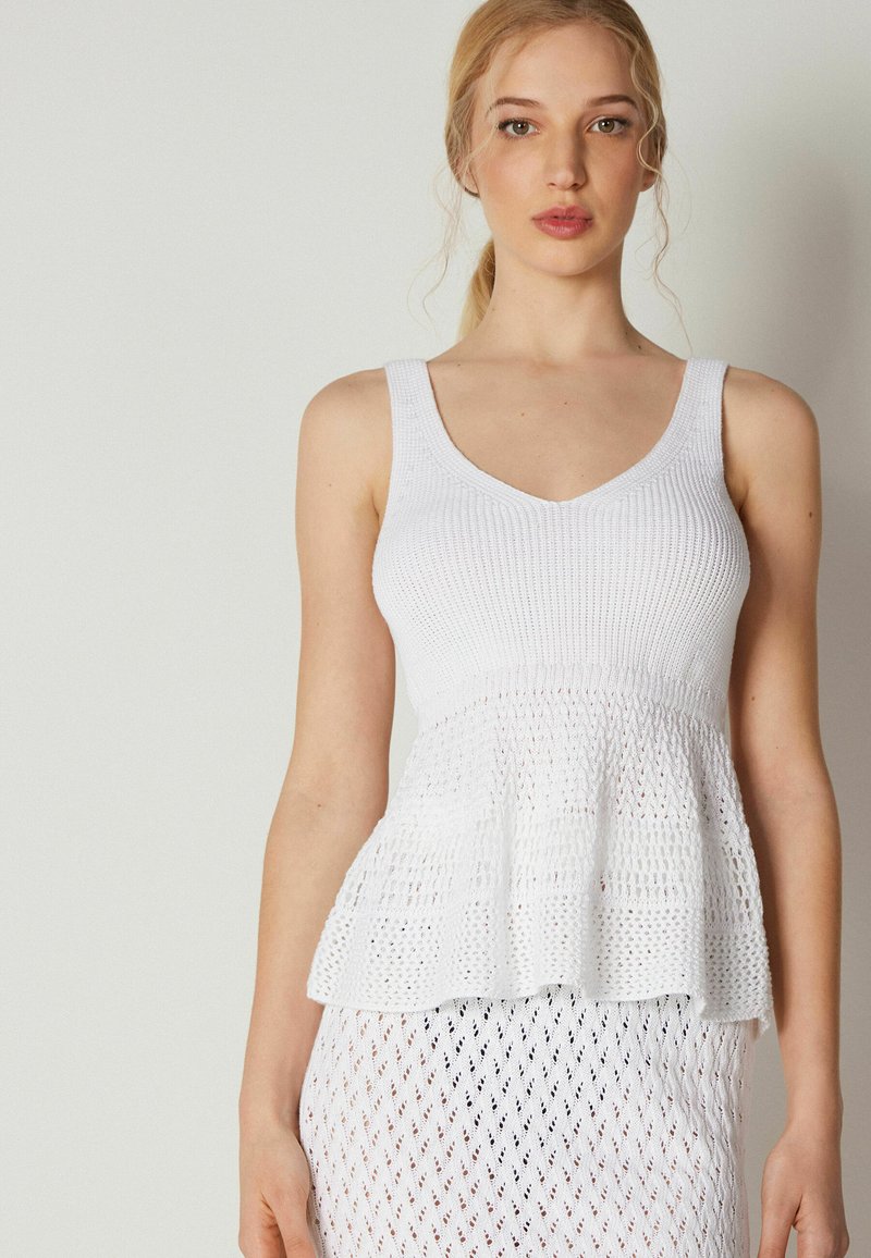 Falconeri HÄKEL - Top - white/weiß - Zalando.ch