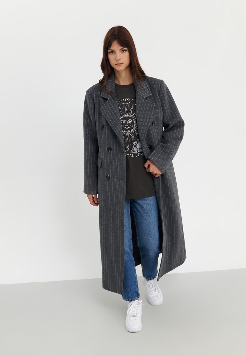 Even&Odd Classic coat - dark grey - Zalando.ie