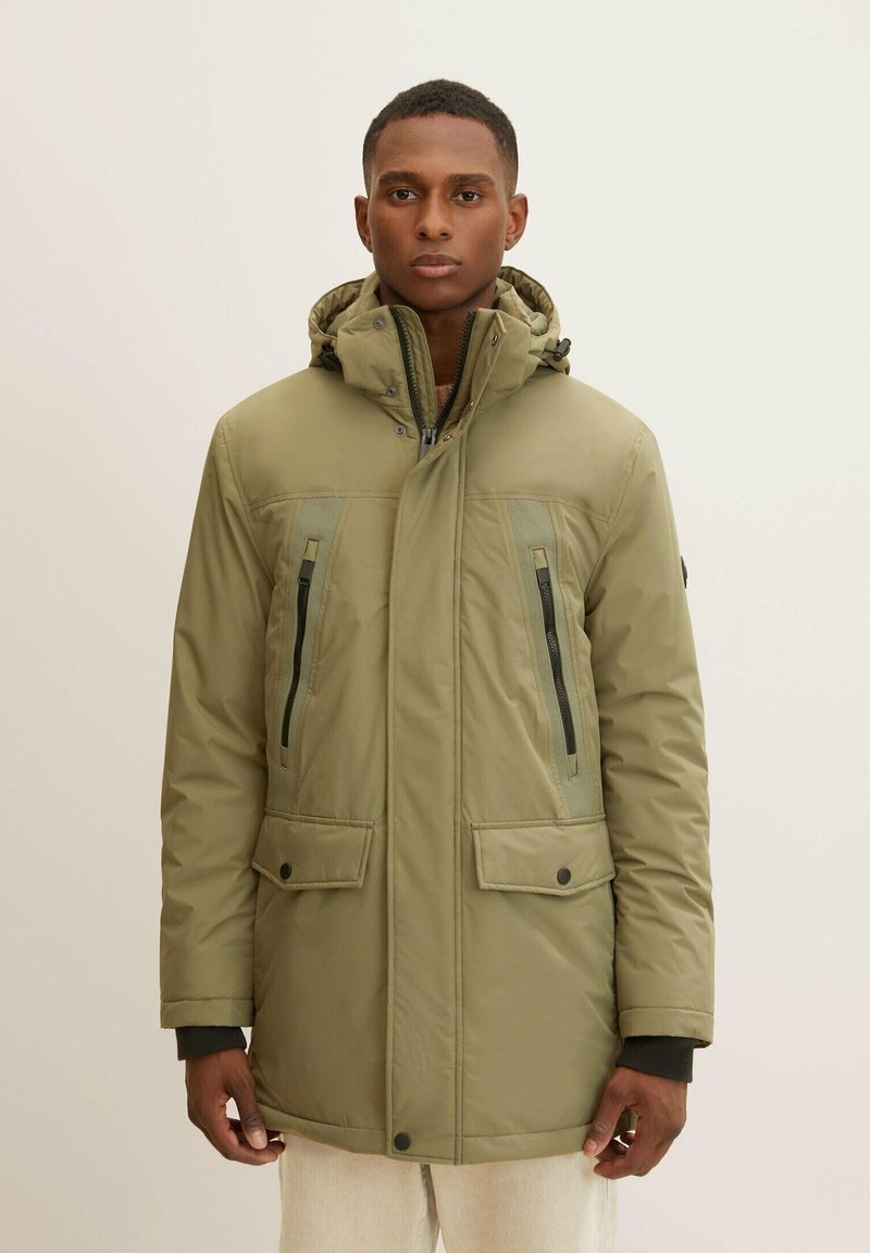 TOM TAILOR MIT ABNEHMBARER KAPUZE - Parka - dusty olive green/groen - Zalando.nl
