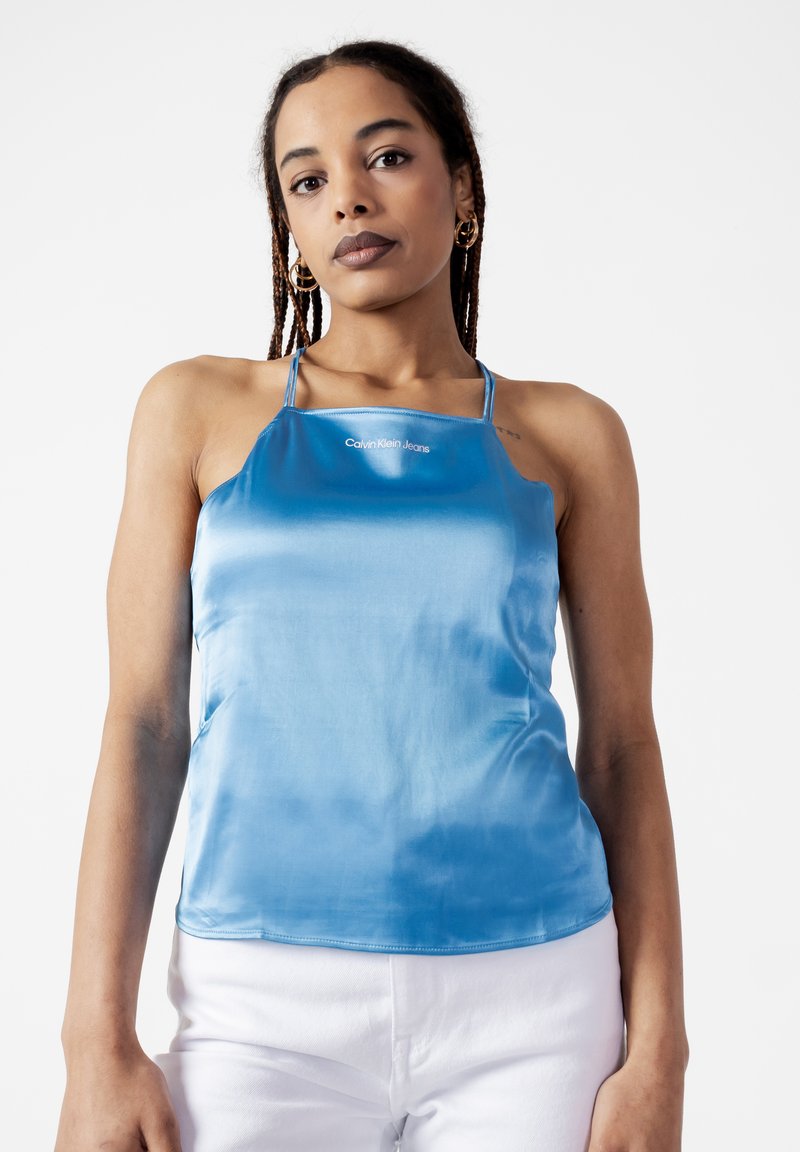 Calvin Klein Jeans OPEN BACK STRAPPY TO - Top - blue/azul - Zalando.es