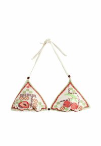 Next REGULAR FIT - EMBROIDERED TRIANGLE - Bikiniyläosa - cream cherry ...
