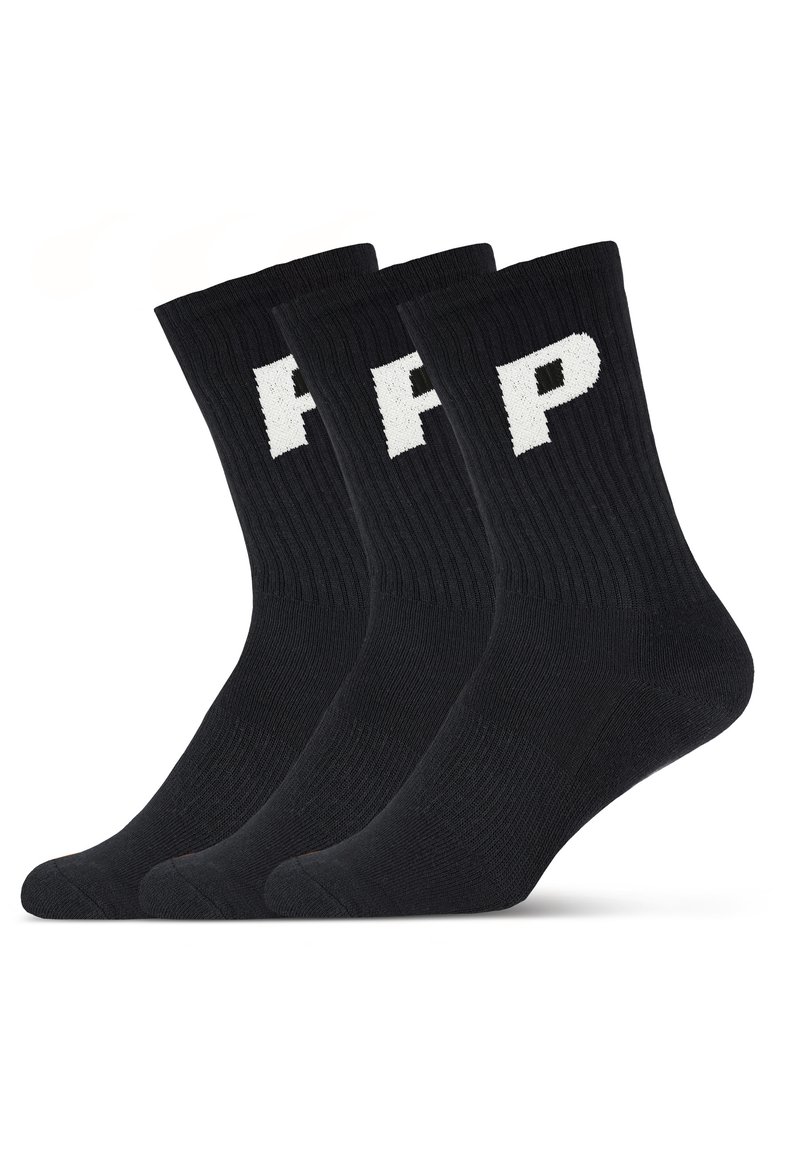 Pegador LOGO SOCKS 3 PACK - Socks - black/white/black - Zalando.ie