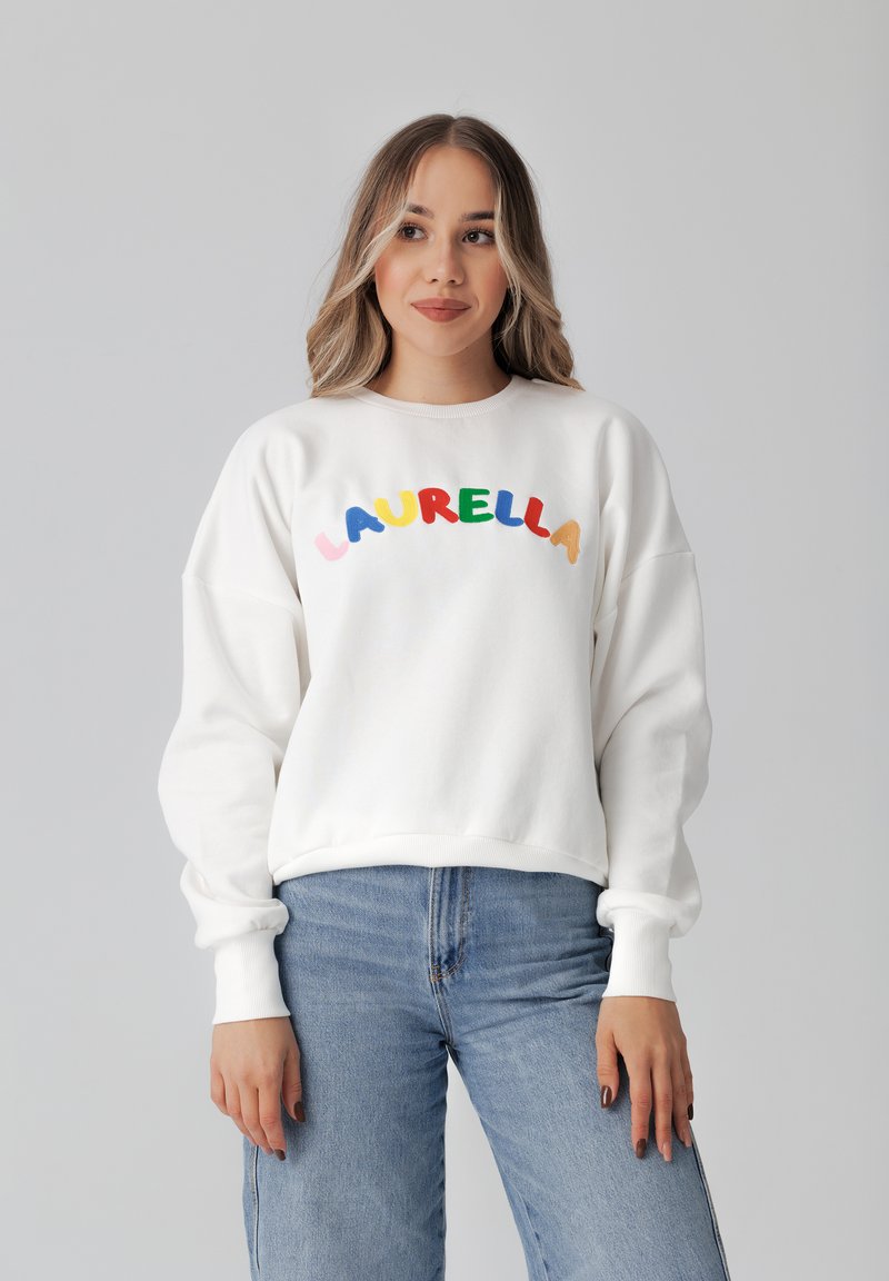 Laurella LOMI COLORS LOGO - Sudadera - white/blanco - Zalando.es
