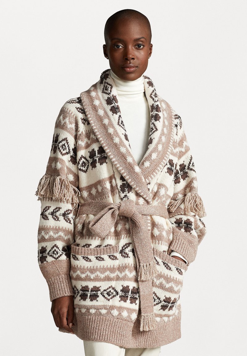 Polo Ralph Lauren Long Sleeve Cardigan Kardigan Cream Multi Valkjas