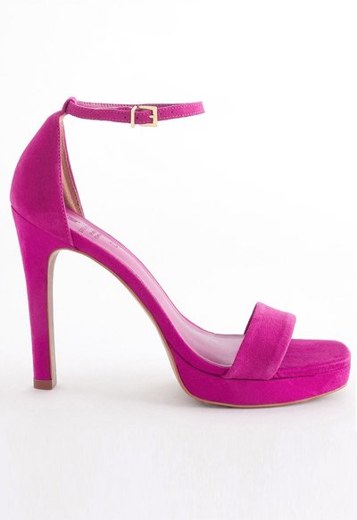 Next SIGNATURE LEATHER HIGH HEEL SANDALS - High Heel Sandalette - pink ...
