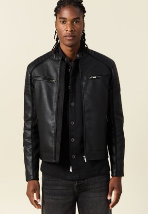 Serge Pariente TONIC - Leather jacket - black/black - Zalando