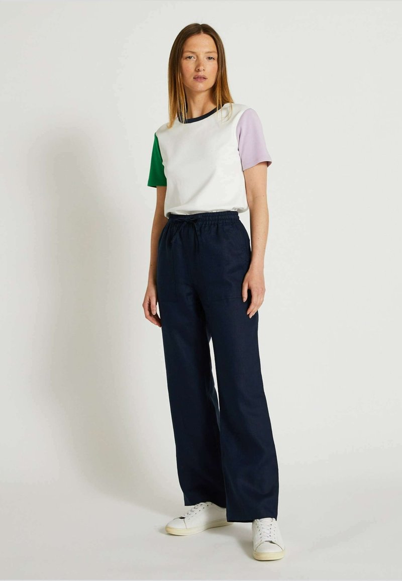 Monoprix EUROPEAN FLAX - Pantalon classique - marine/bleu marine - ZALANDO.FR