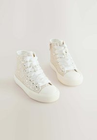 Next WIDE FIT - High-top trainers - ivory glitter/white - Zalando