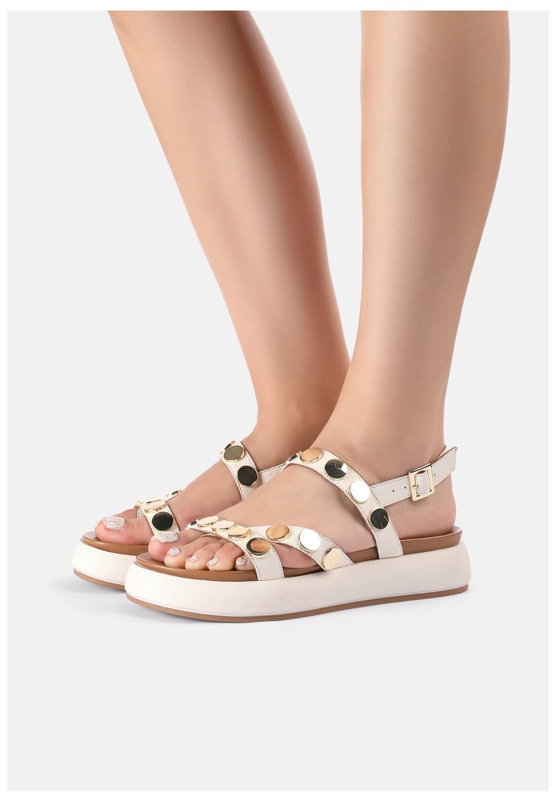 Inuovo Platform sandals - crema cma/off-white - Zalando.de