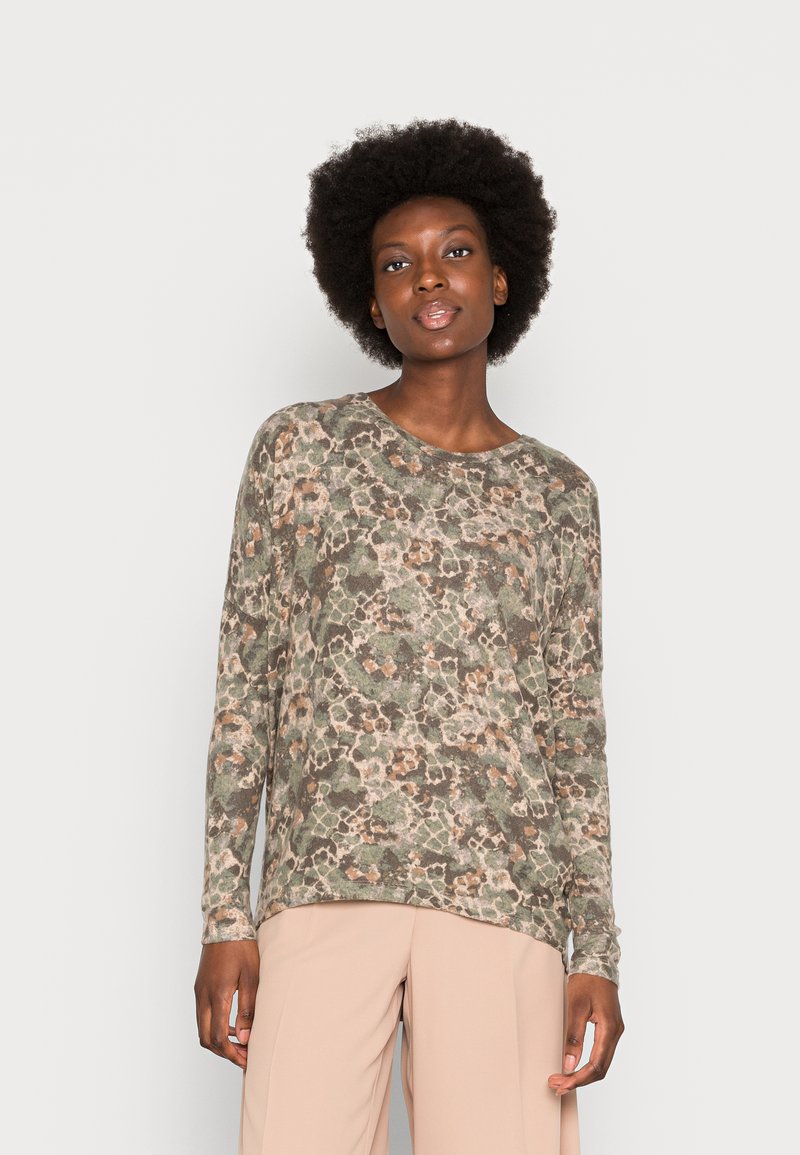 Soyaconcept SC-BIARA AOP 83 - Long sleeved top - thyme melange combi ...