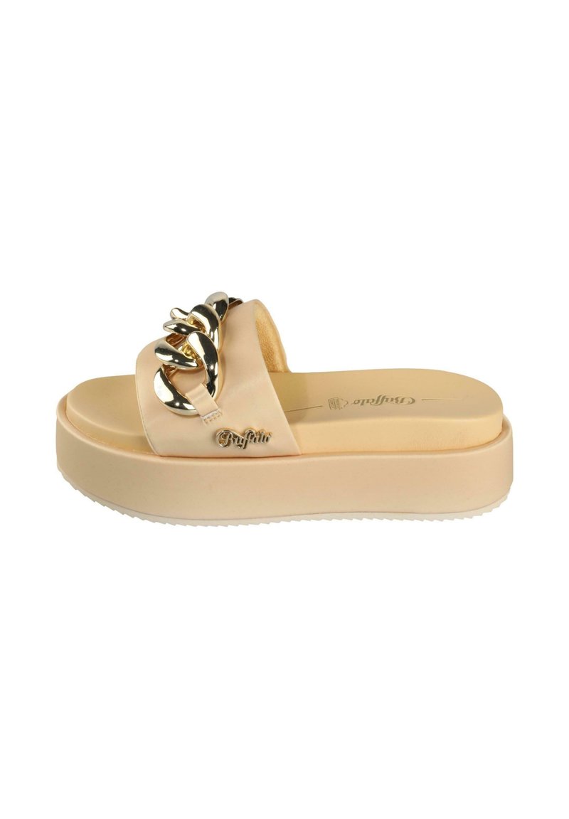 Buffalo NOA SLIDE CHAIN - Muiltjes met hak - gold/goudkleurig - Zalando.be