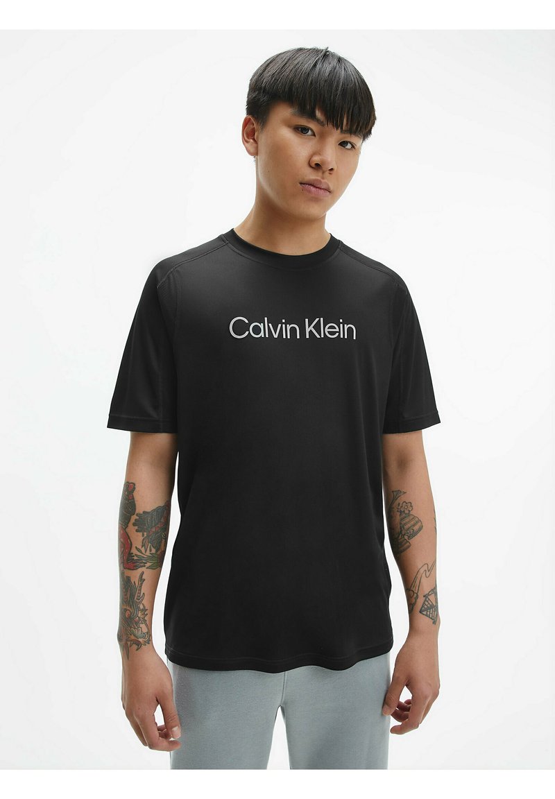 Calvin Klein Performance T-Shirt print - black beauty/schwarz - Zalando.de