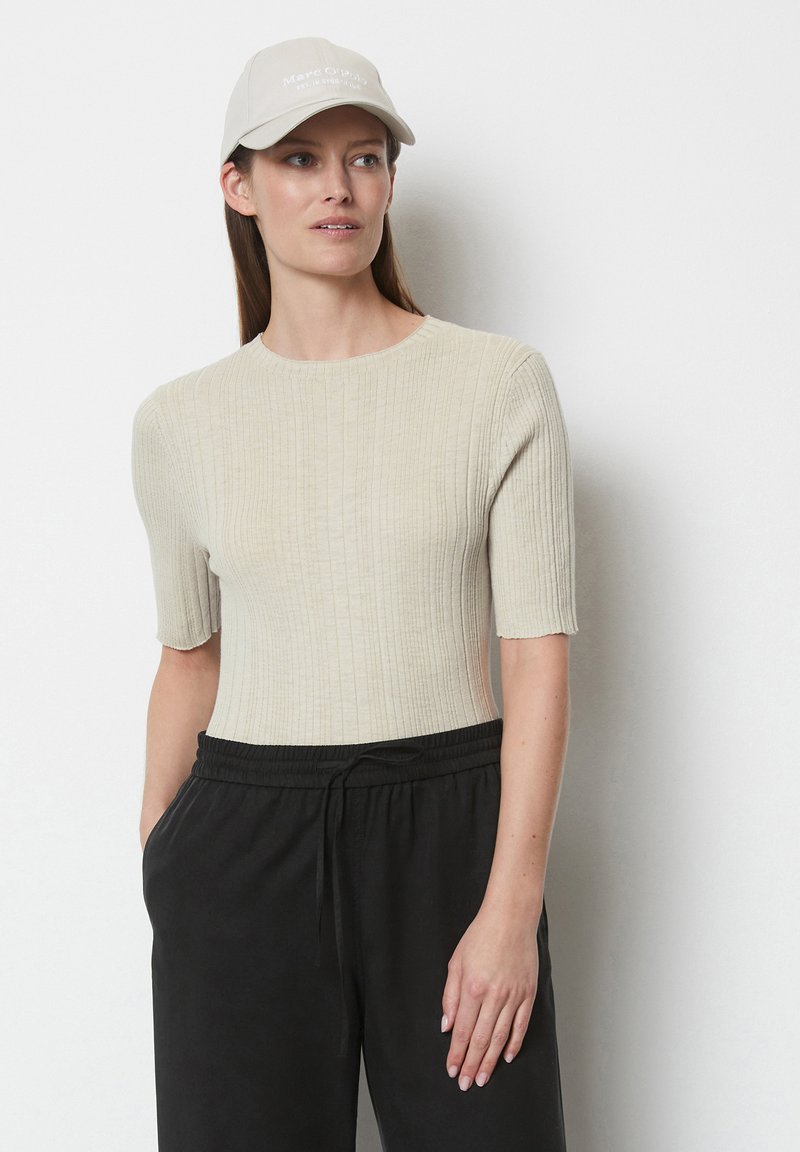 Marc O'Polo KURZARM - T-Shirt basic - stone grey/stein - Zalando.de