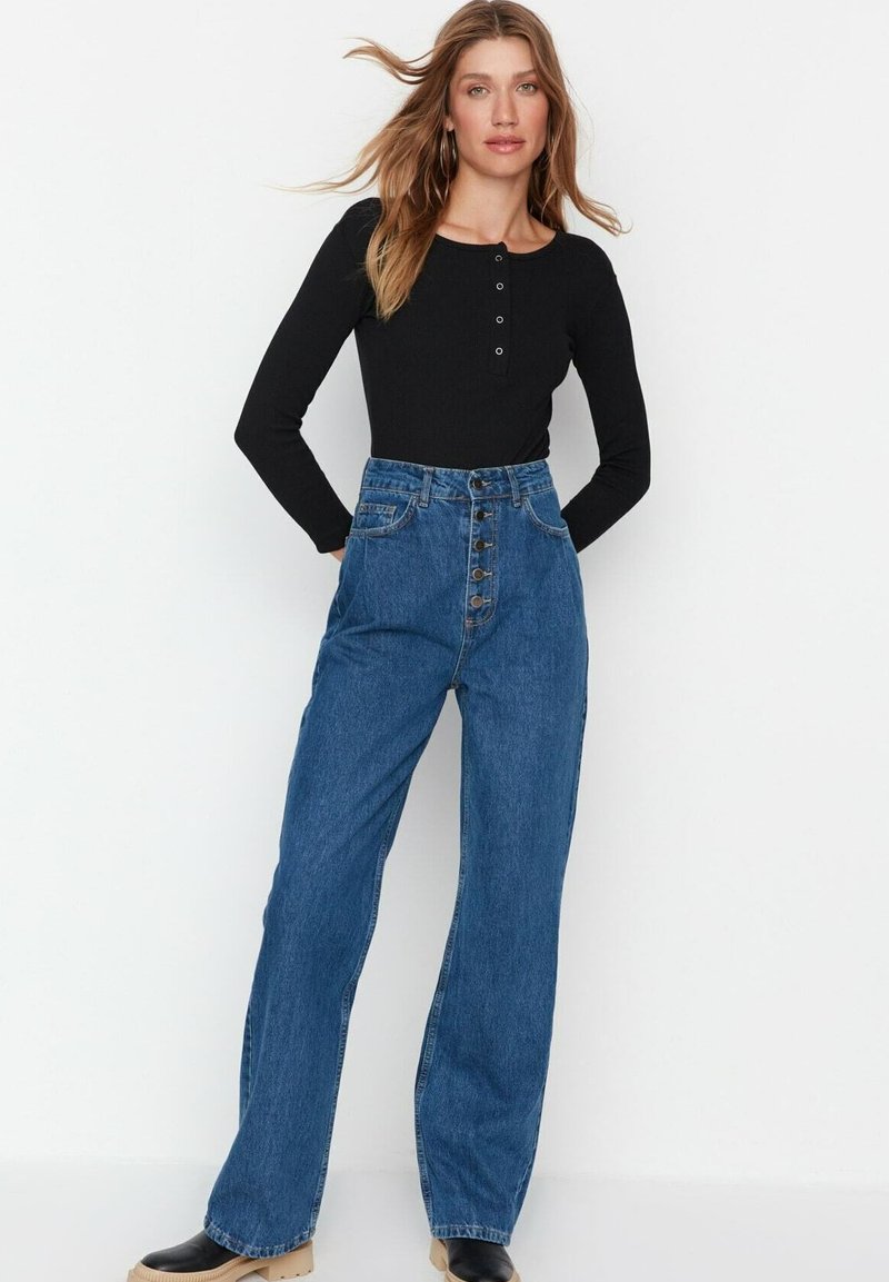 Trendyol Relaxed fit jeans - blue - Zalando.ie