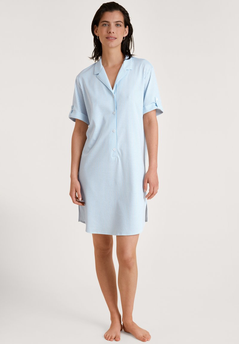 Calida AMALFI JOURNEY KURZARM - Nightie - cascade blue/light blue - Zalando