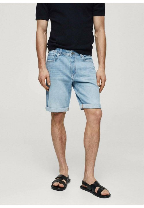 Mango ROCK - Jeans Shorts - black denim - Zalando.ch