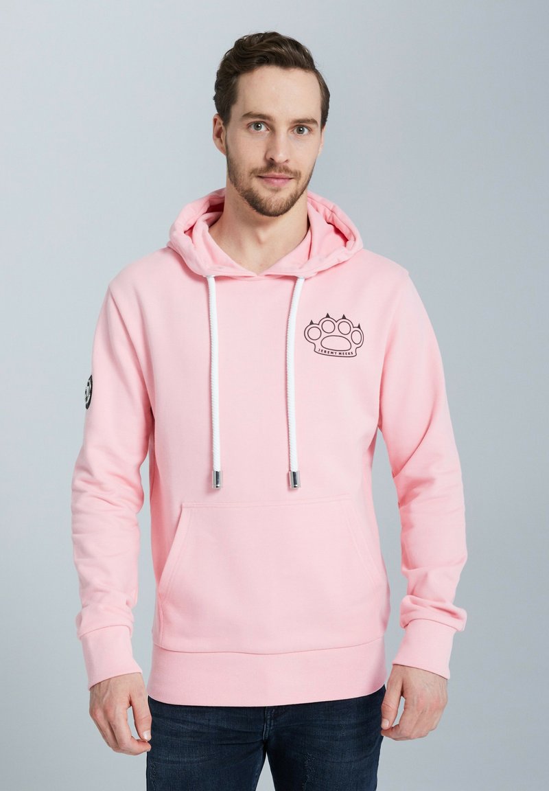 Jeremy Meeks REGULAR FIT TULLIUS - Jersey con capucha - pink/rosa ...