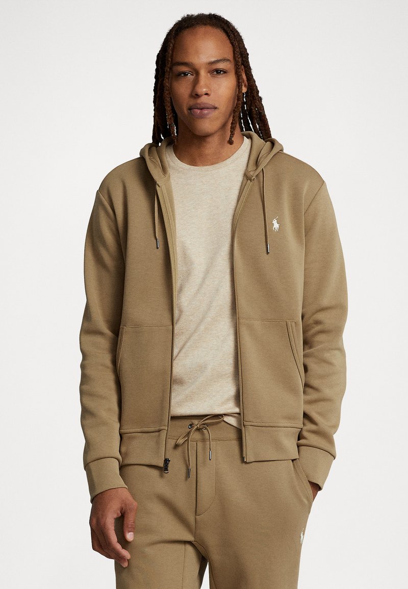 Polo Ralph Lauren Long Sleeve Sweat Zippé Montana Khaki Kaki
