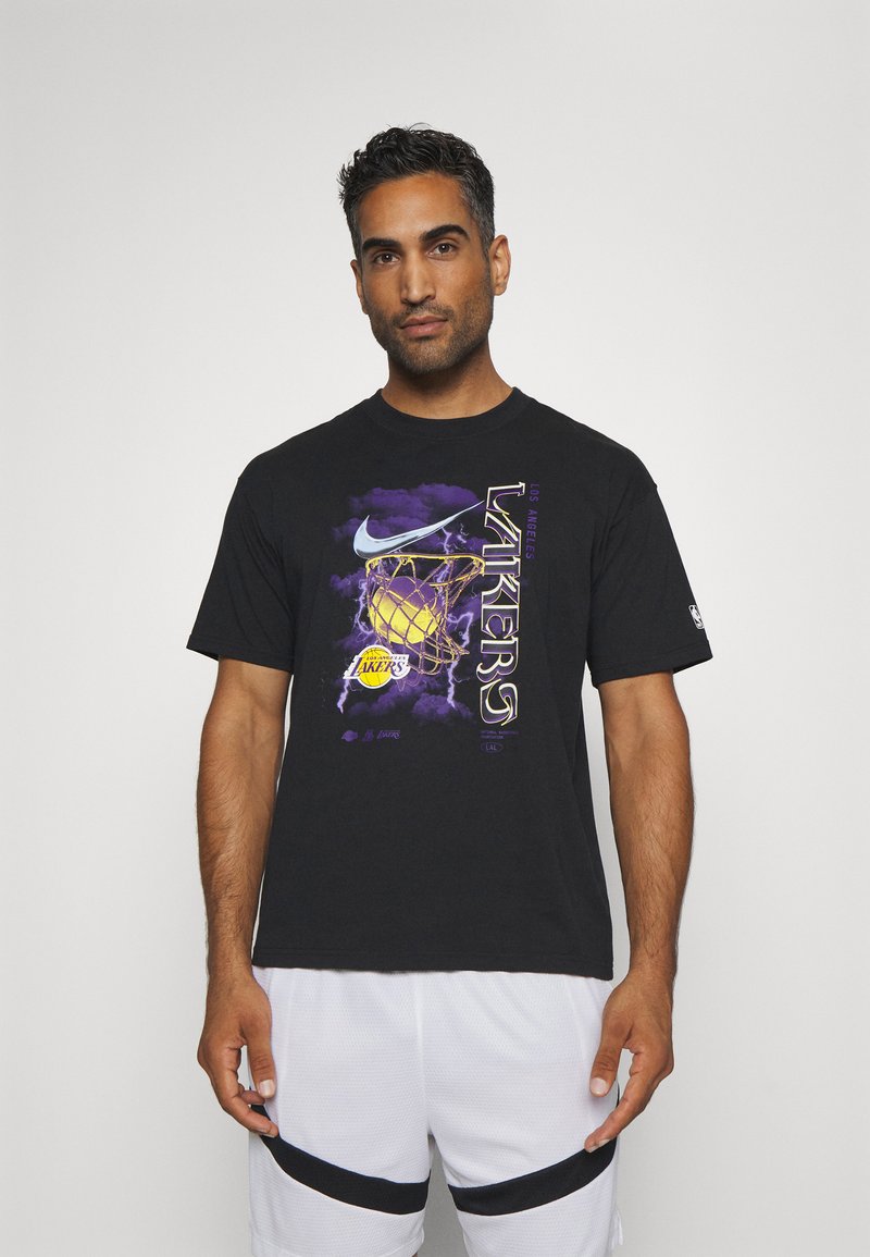 Nike Performance NBA LOS ANGELES LAKERS TEE - Print T-shirt - black ...
