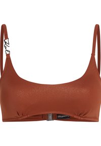 KARL LAGERFELD KARL LAGERFELD SWIMWEAR TOP SIGNATURE SHINY BANDEAU ...