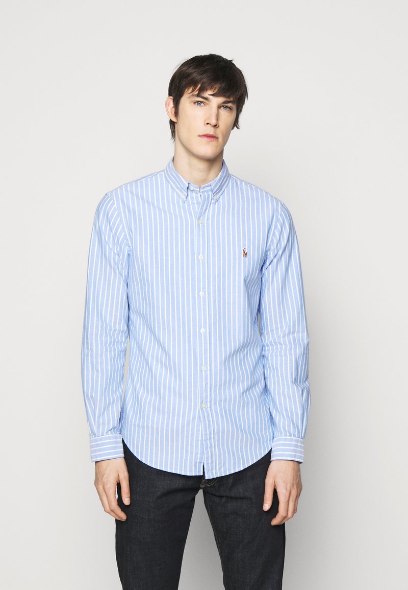 Polo Ralph Lauren Slim Fit Striped Oxford Shirt Shirt Blue White