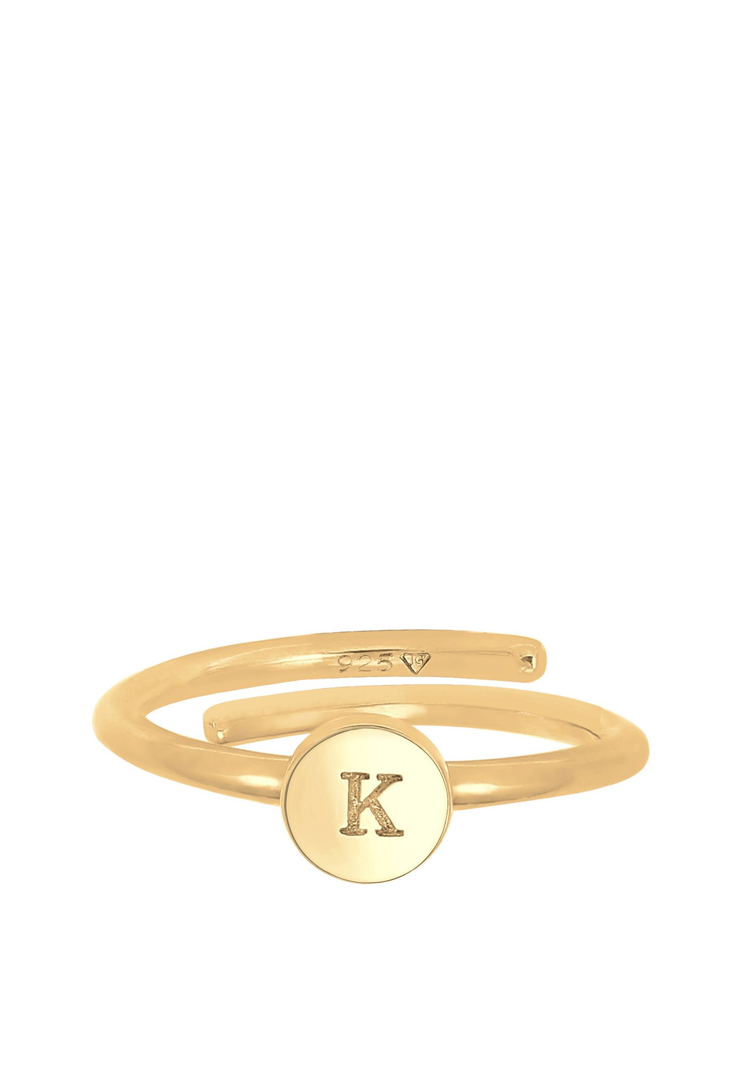 Elli LETTER K Ring gold coloured goldfarben Zalando