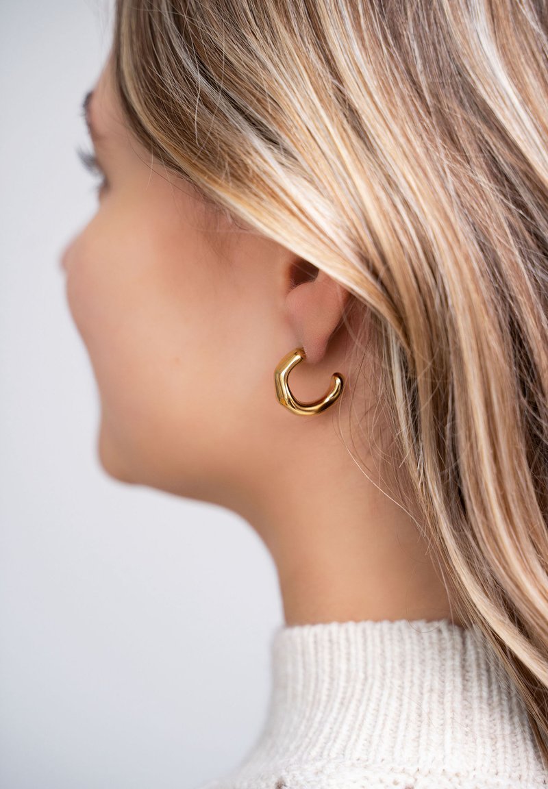 My Jewellery OPEN WITH STRUCTURE - Ohrringe - gold coloured/goldfarben ...