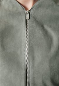 Repeat JACKET - Lederjacke - konbu/grau - Zalando.ch