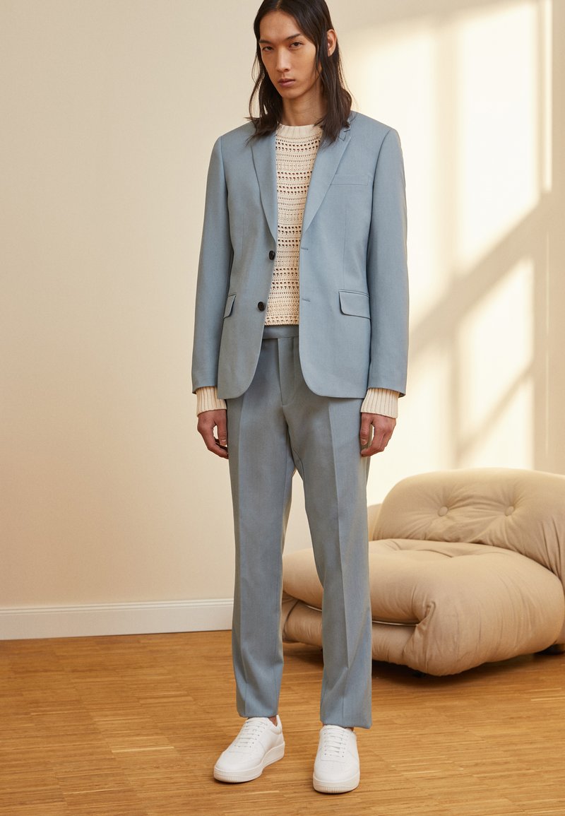 sandro FORMAL STORM - Suit trousers - orage/light blue - Zalando.de