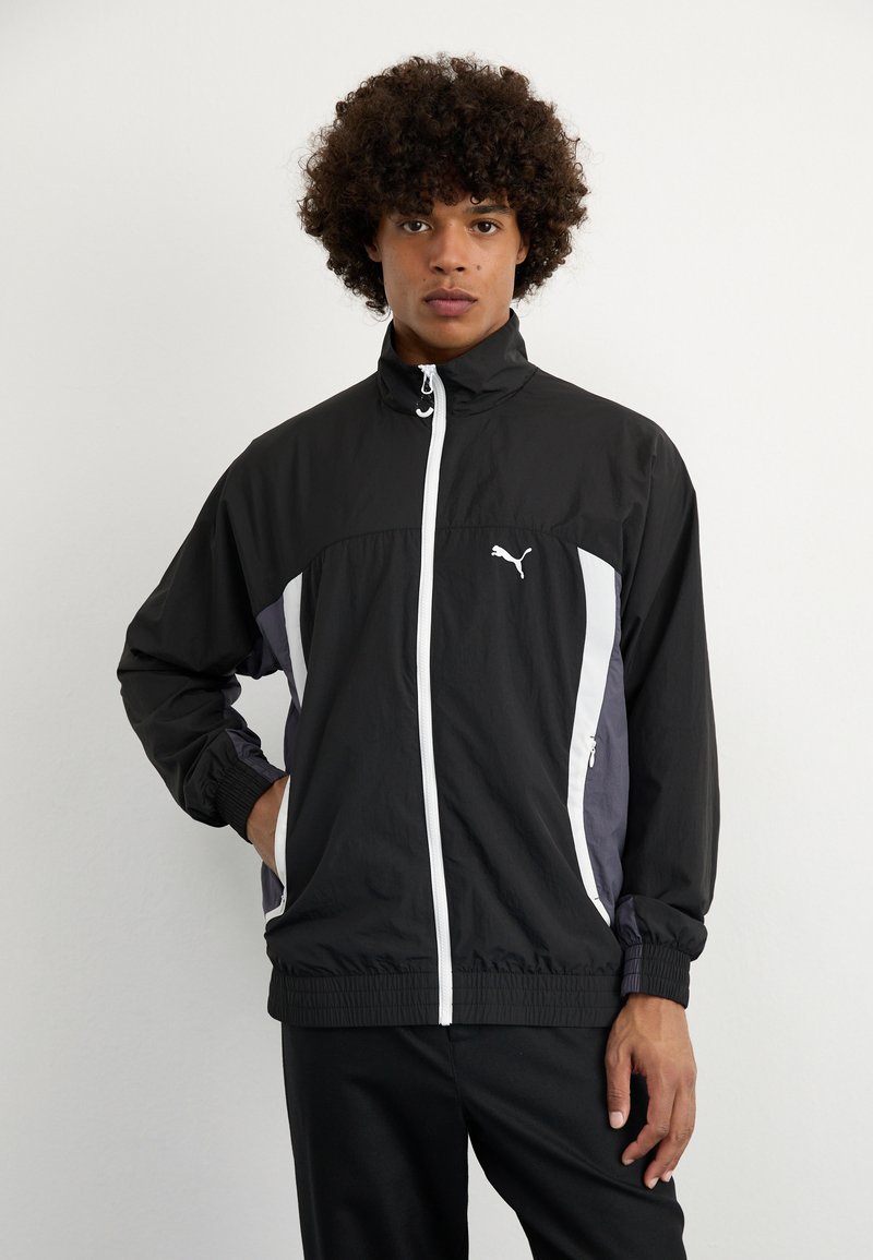Puma CELLERATOR TRACK JACKET - Suvejakk - black galactic gray/must ...