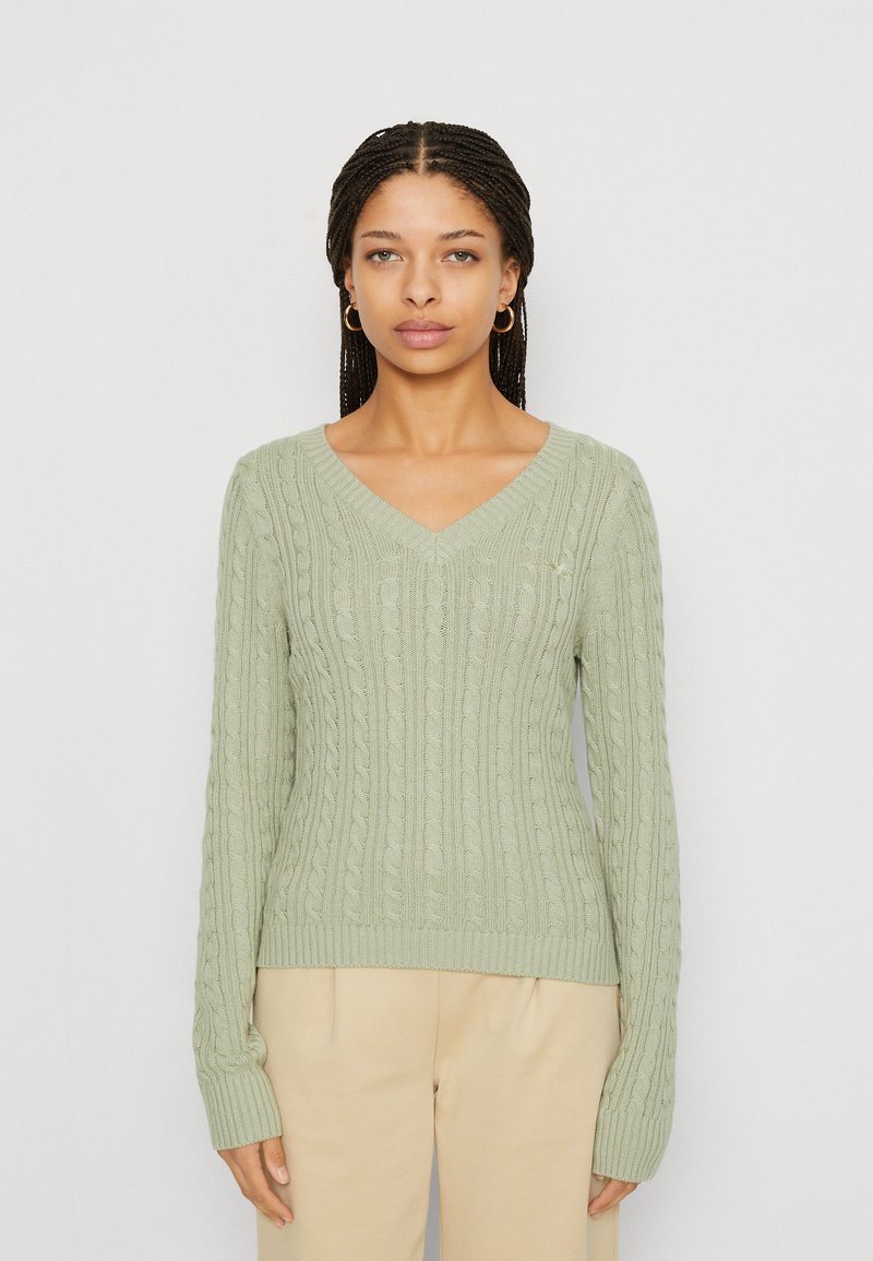 Hollister Co. EMEA ICON - Strickpullover - desert sage/khaki - Zalando.ch