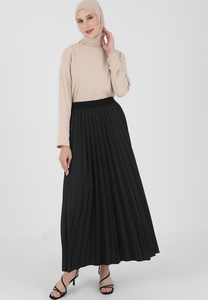Modanisa UNLINED REFKA - Pleated skirt - black - Zalando.ie