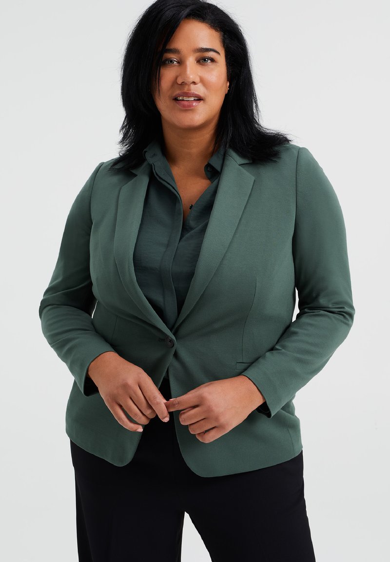WE Fashion CURVE - Blazer - green/dunkelgrün-meliert - Zalando.ch