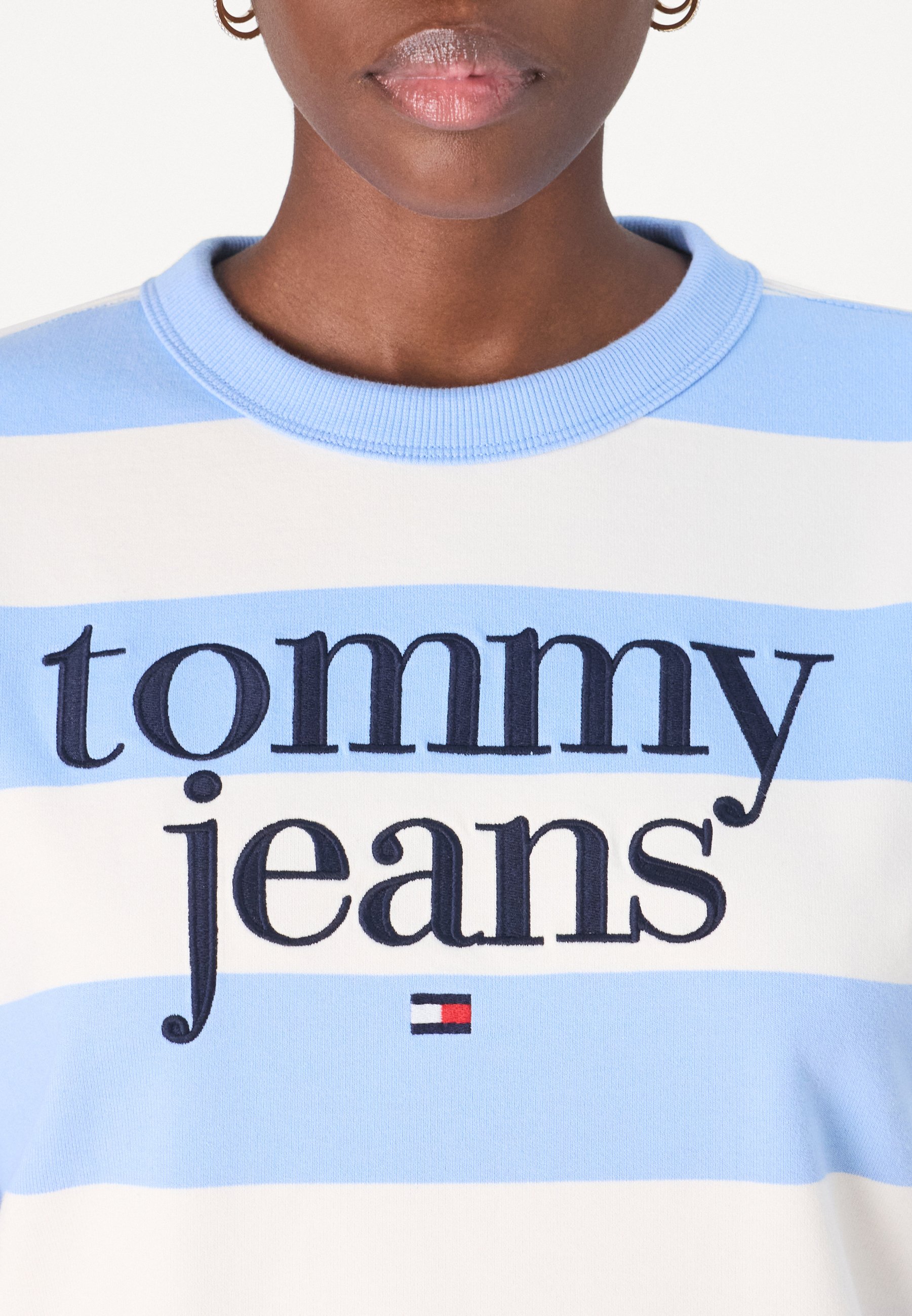 Tommy Jeans LOGO CREW Sweatshirt vessel blue multi blau Zalando