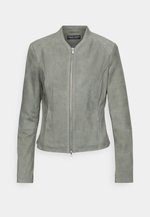 Repeat JACKET - Leather jacket - konbu/grey - Zalando